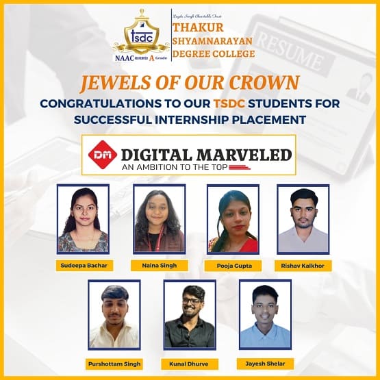 Placement at Thakur Shyamnarayan Degree College in Kandivali